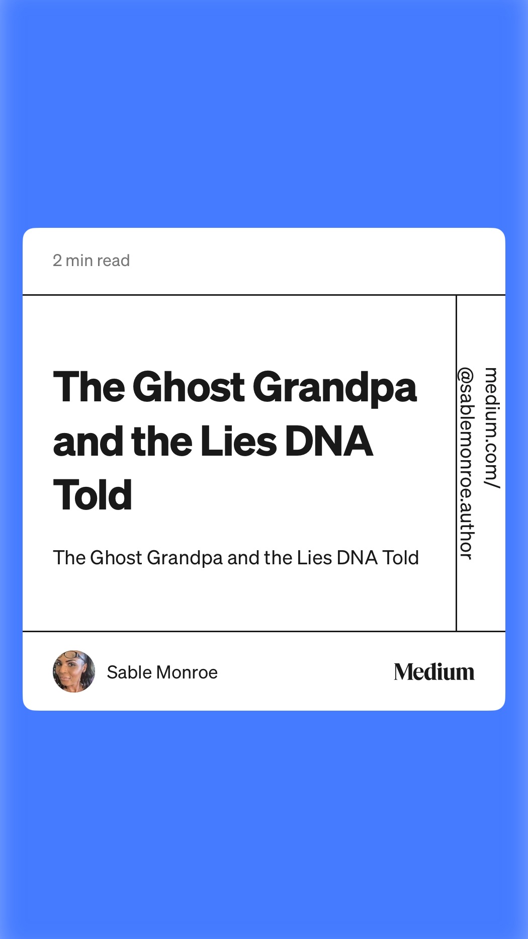 New story live on Medium 👇 – Sable Monroe